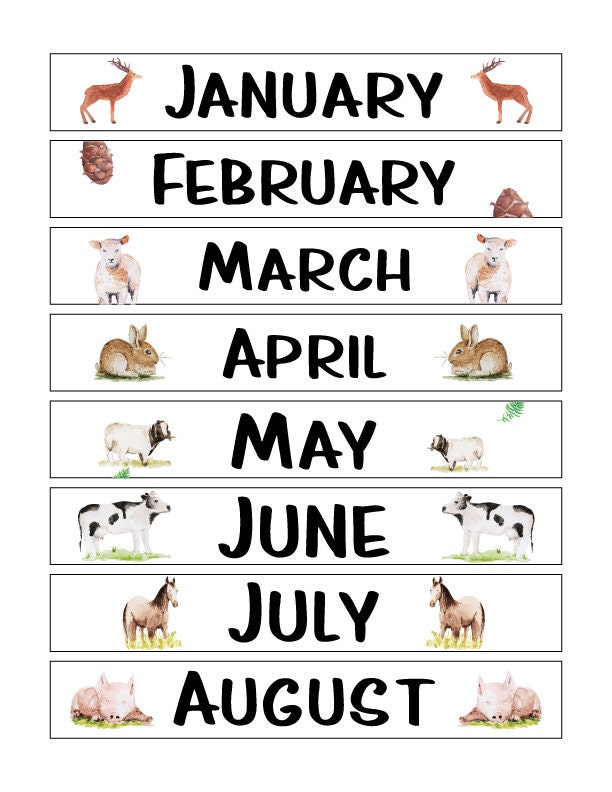 KIDS INTERACTIVE CALENDAR Fun Visual Calendar for Kids Preschool ...