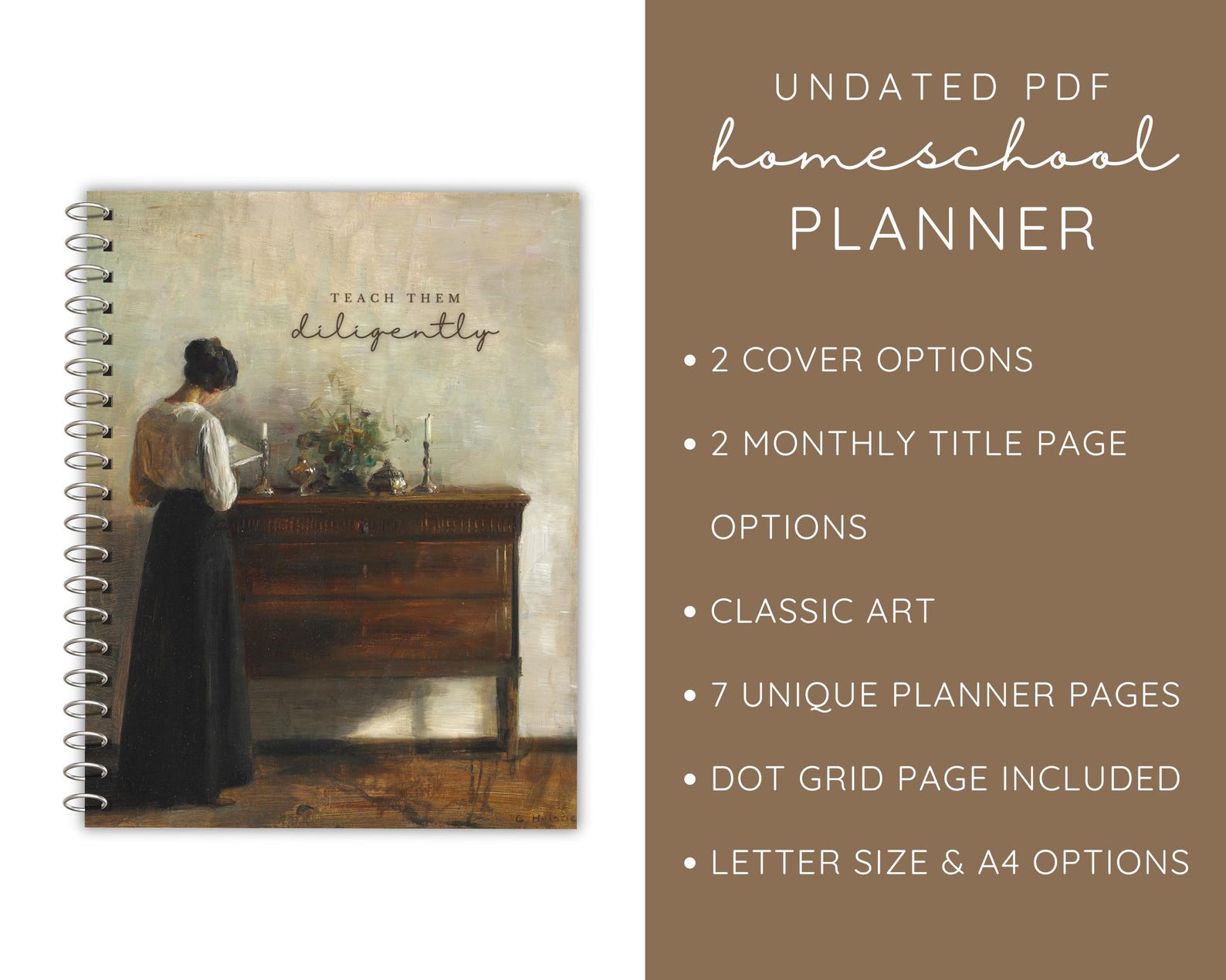 Printable Homeschool Planner, Academic Planner, Undated Planner, Lesson ...