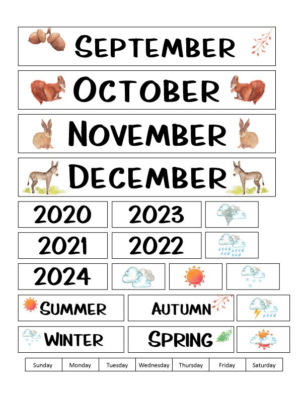 KIDS INTERACTIVE CALENDAR | Fun Visual Calendar for Kids | Preschool ...