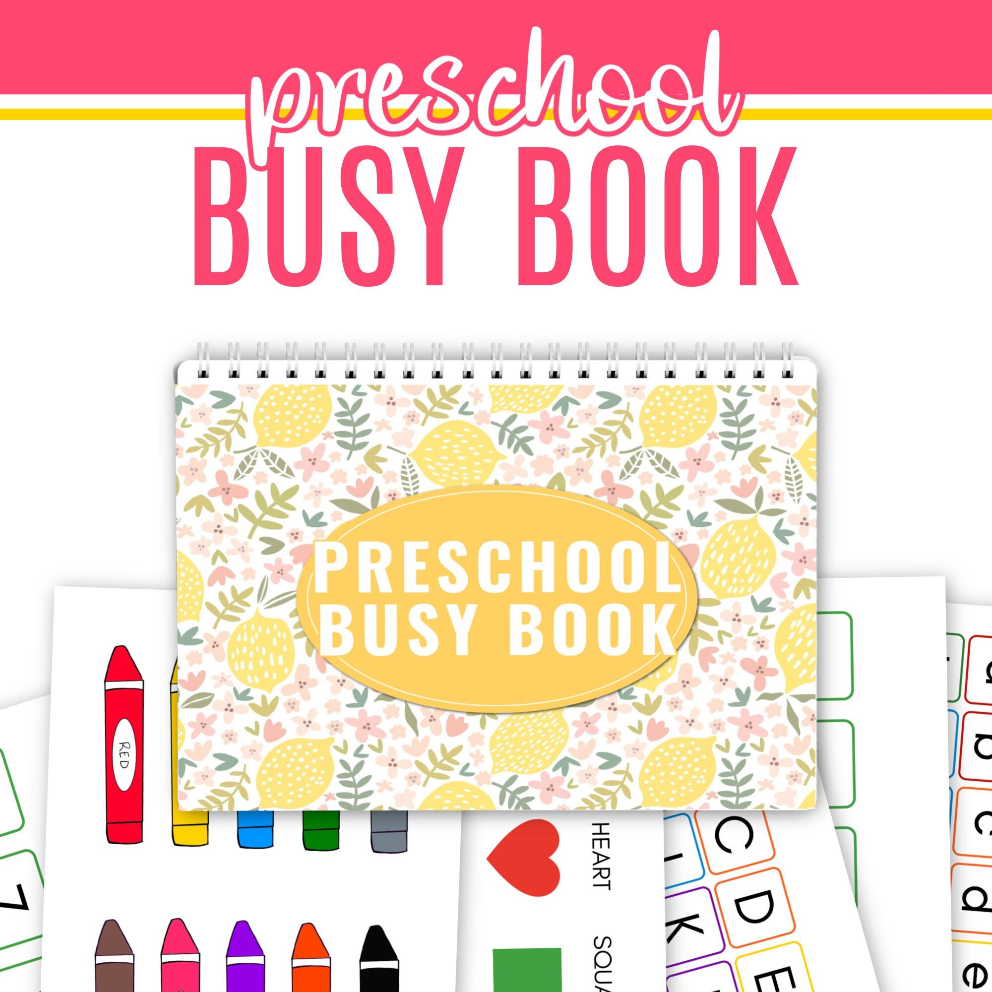 Preschool Busy Book | Preschool Binder | Printable Early Learning ...