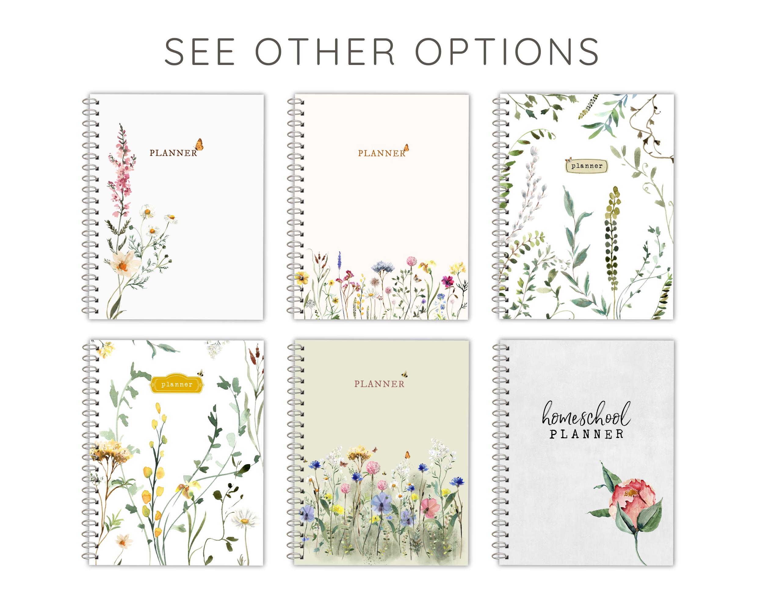 Minimal Botanical Homeschool Planner Cover | Minimal Planner Cover ...