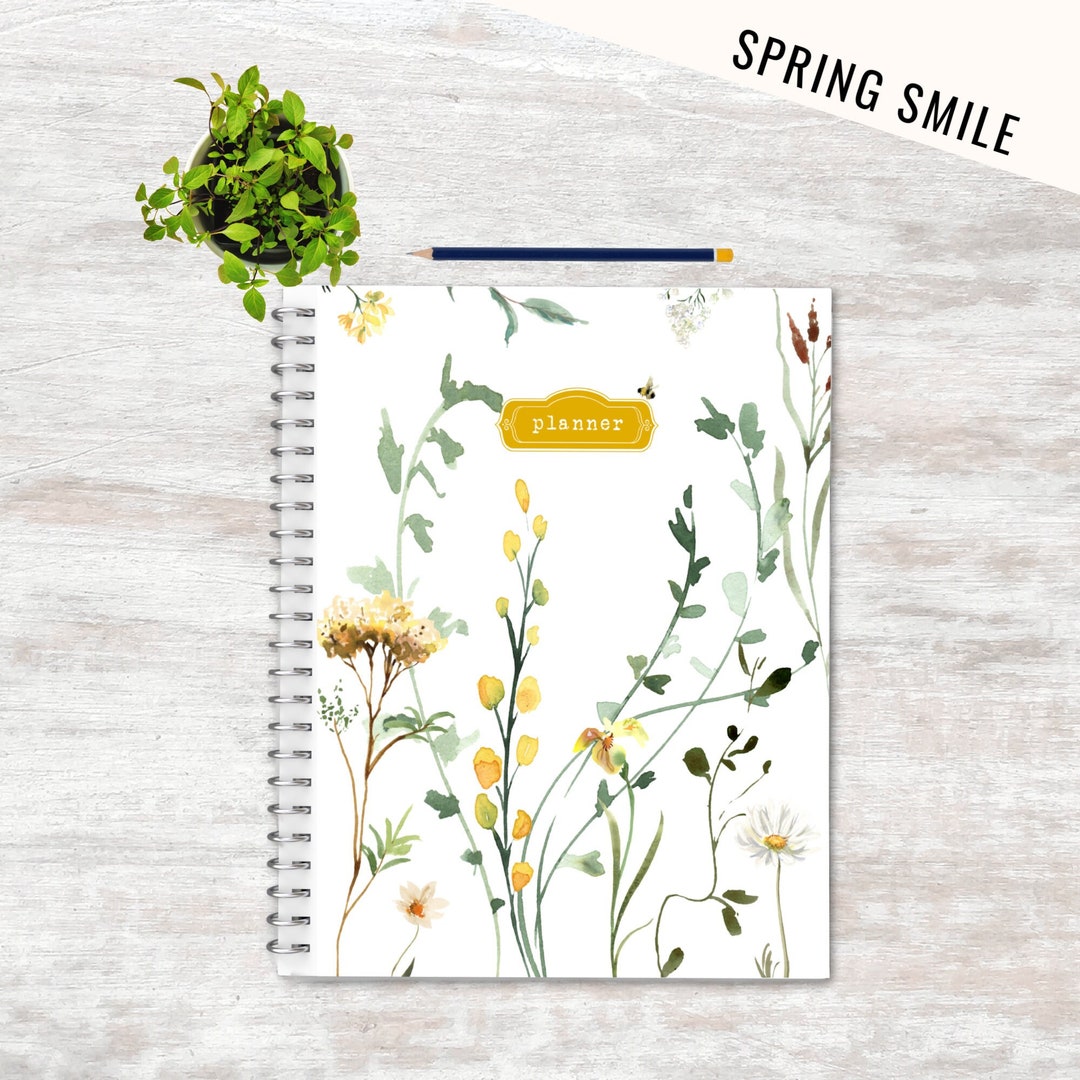 Printable Wildflower Planner Cover | Spring Kiss| Floral Planner Cover ...