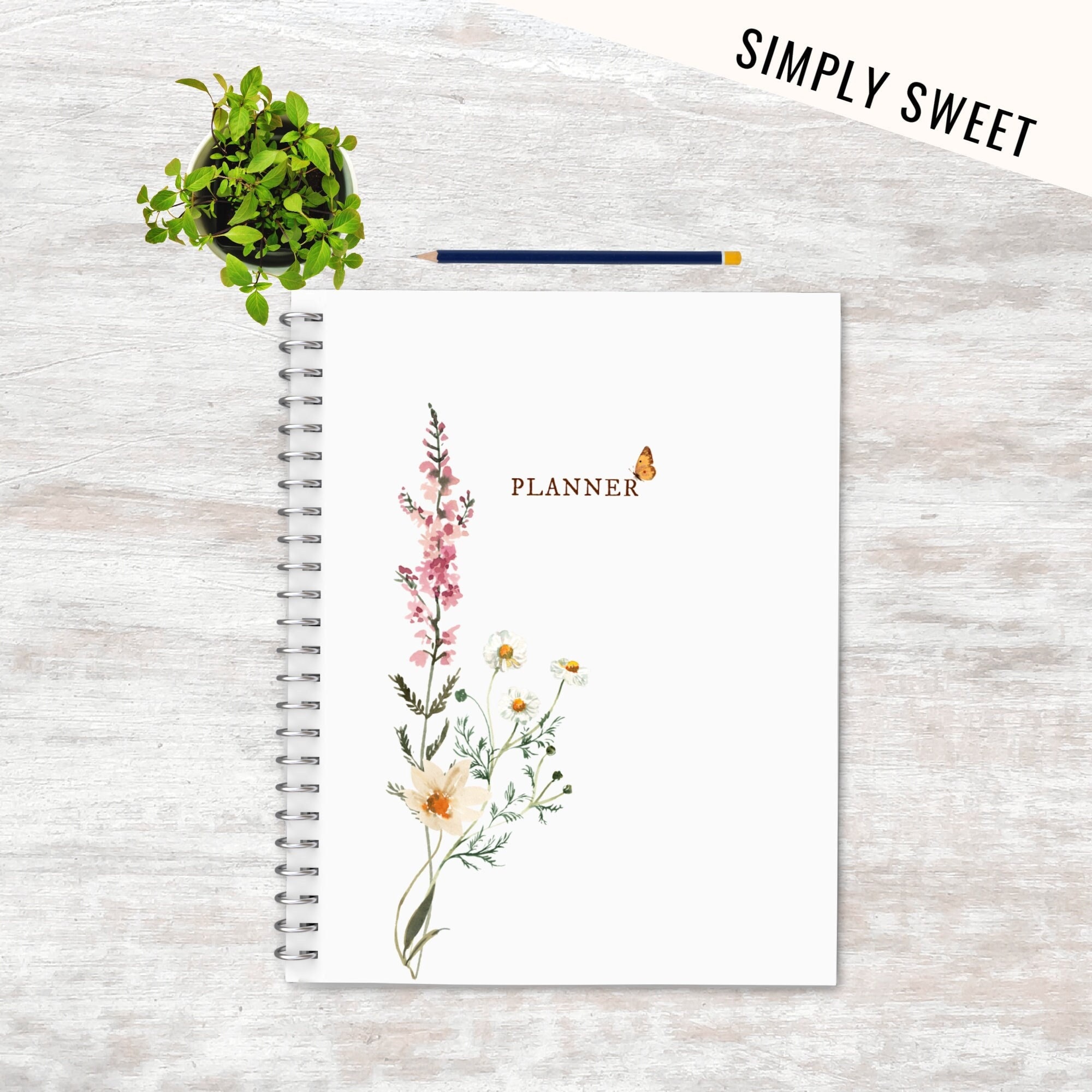 Printable Wildflower Planner Cover | Simply Sweet | Floral Planner ...
