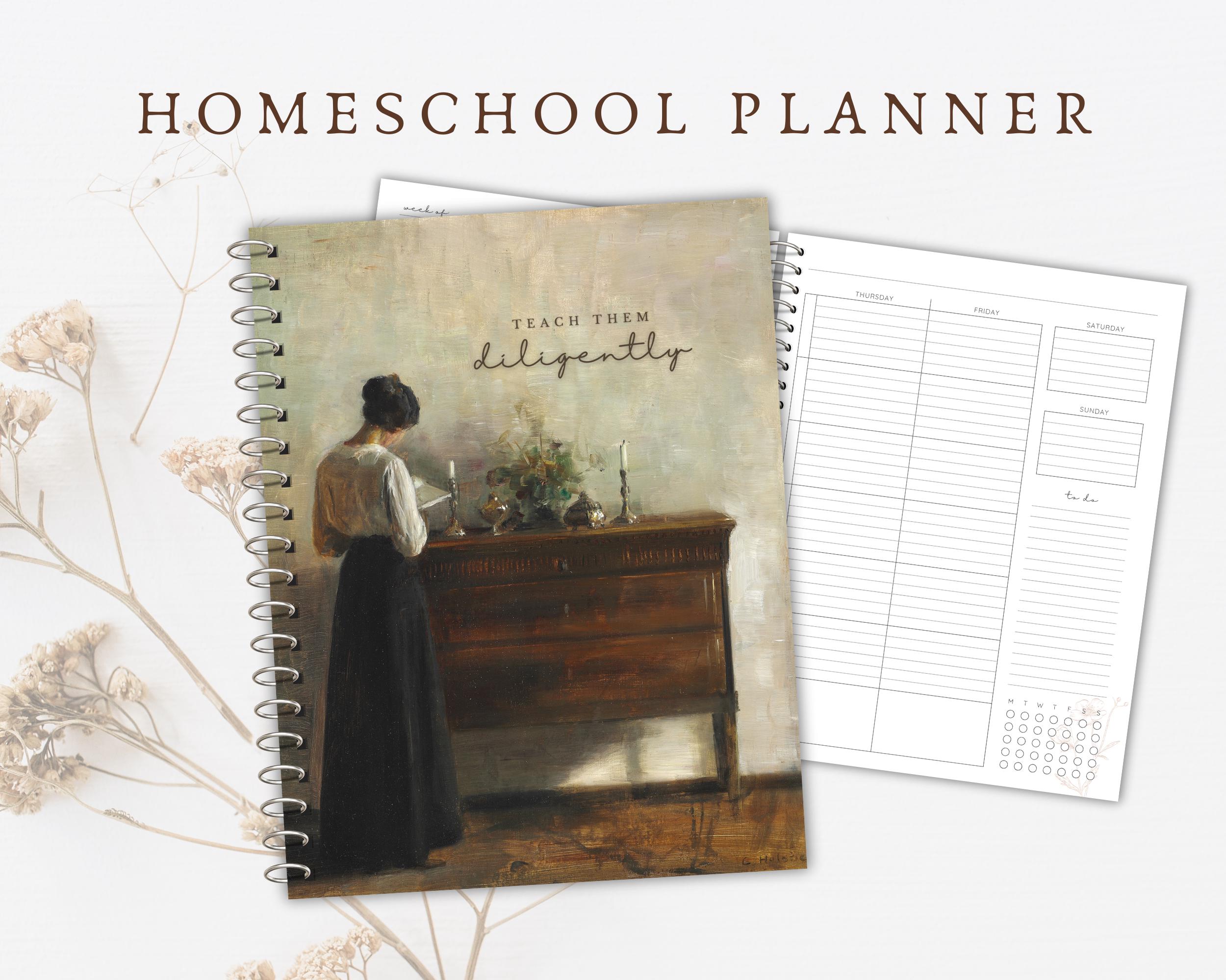 Printable Homeschool Planner, Academic Planner, Undated Planner, Lesson ...