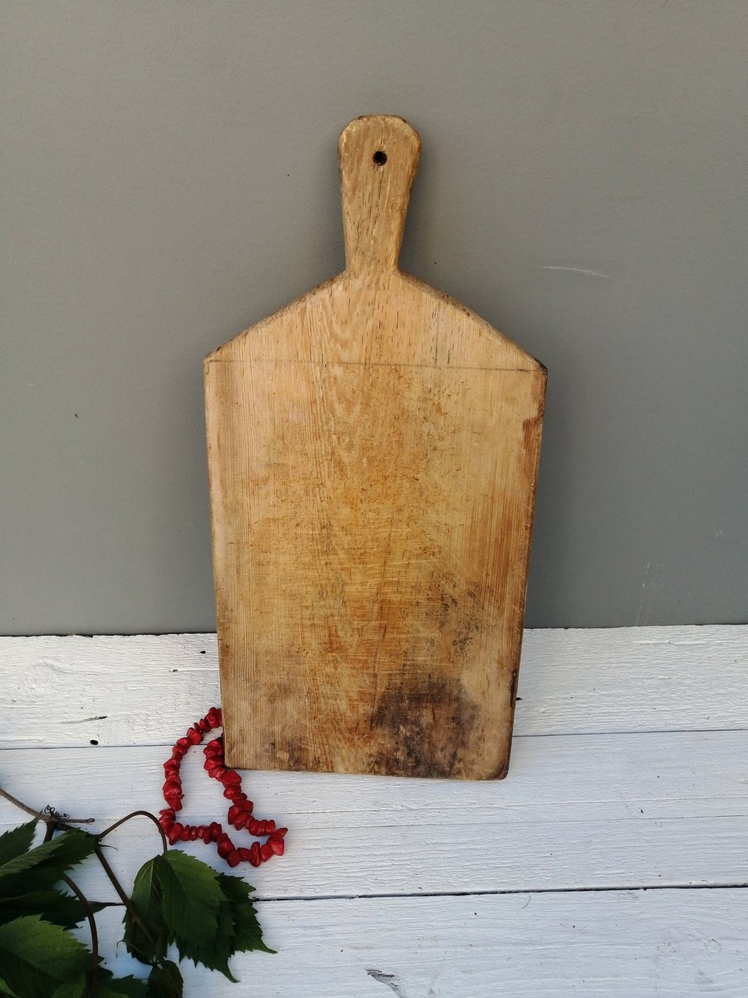 Vintage Wooden Cutting Board, Handmade Rustic Cutting Board, Hand ...