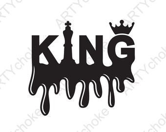 Dripping King. Files Prepared for Cricut. SVG Clip Art. | Etsy