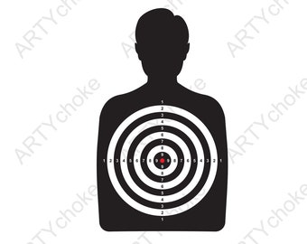 Black Human Target. Cut Files for Cricut. Clip Art eps, Svg, Pdf, Png ...