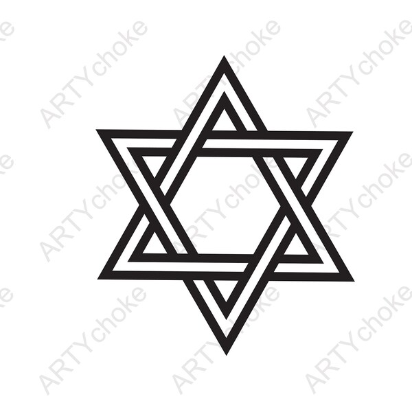 Star David Dxf File - Etsy