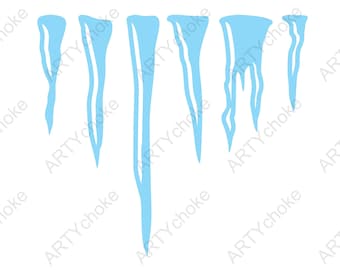 Icicles Ice. Files Prepared for Cricut. SVG Clip Art. Digital | Etsy