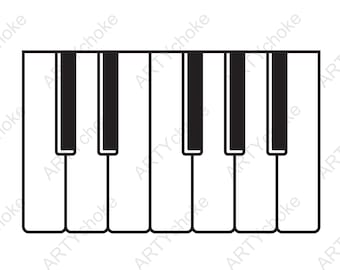 Piano Keys SVG Keyboard Clip Art Instant Digital Download - Etsy