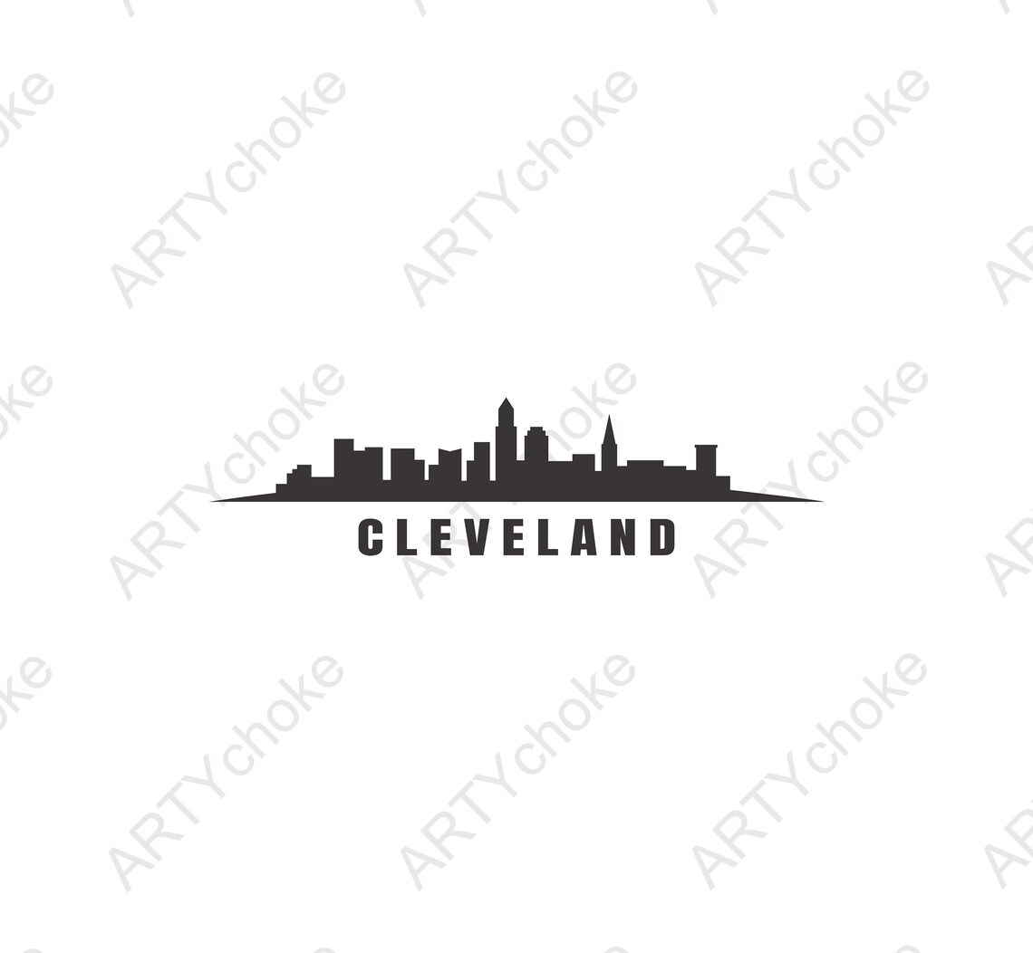 Cleveland. Skyline. Files Prepared for Cricut. SVG Clip Art. - Etsy