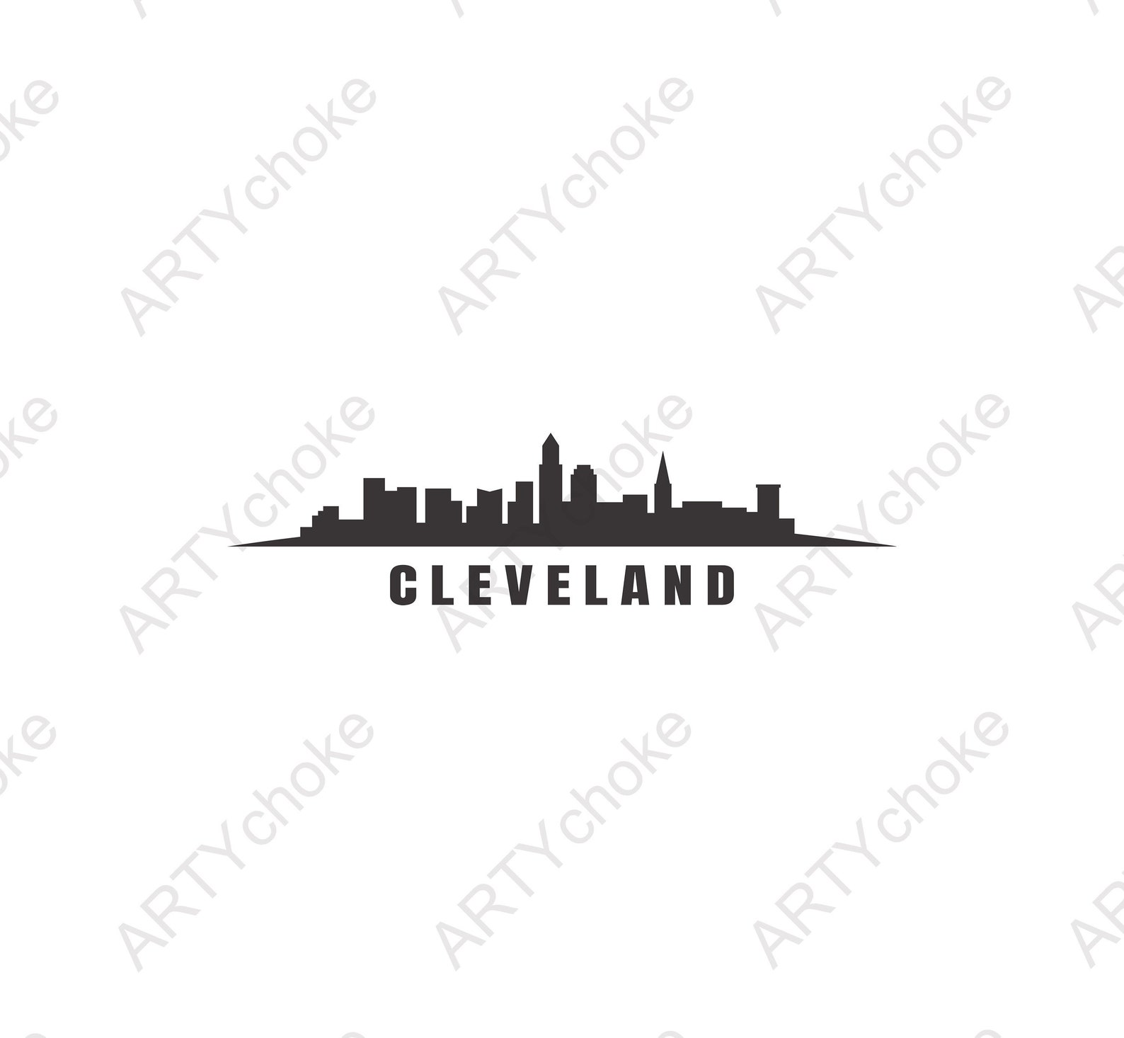 Cleveland. Skyline. Files prepared for Cricut. SVG Clip Art. | Etsy