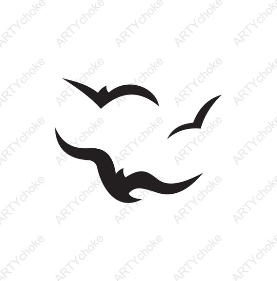 Flying Birds. Files Prepared for Cricut. SVG Clip Art. Digital | Etsy