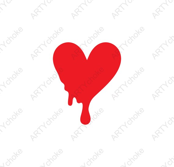 Dripping Heart. Files Prepared for Cricut. SVG Clip Art. | Etsy