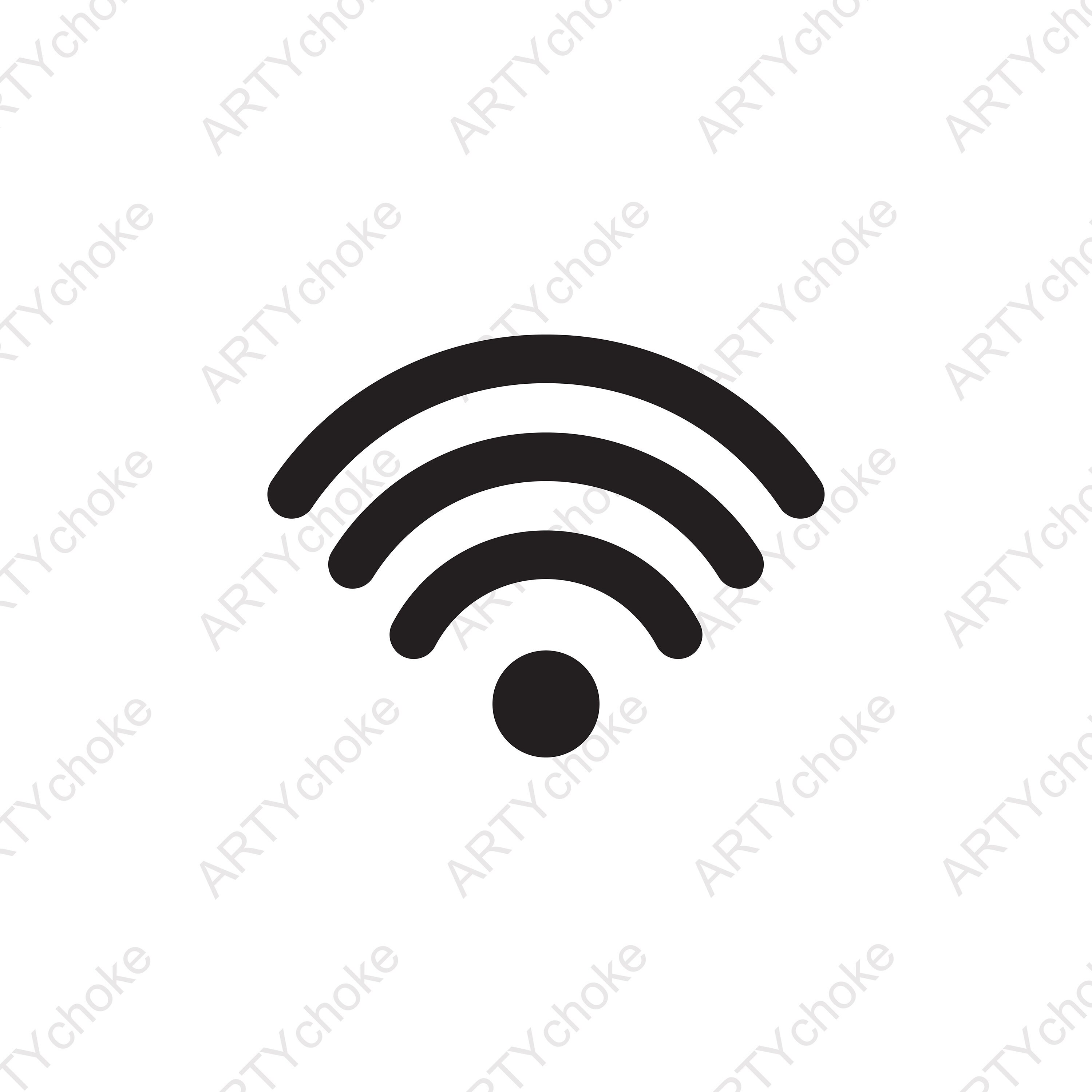 Wifi Icon. Files prepared for Cricut. SVG Clip Art. Digital | Etsy