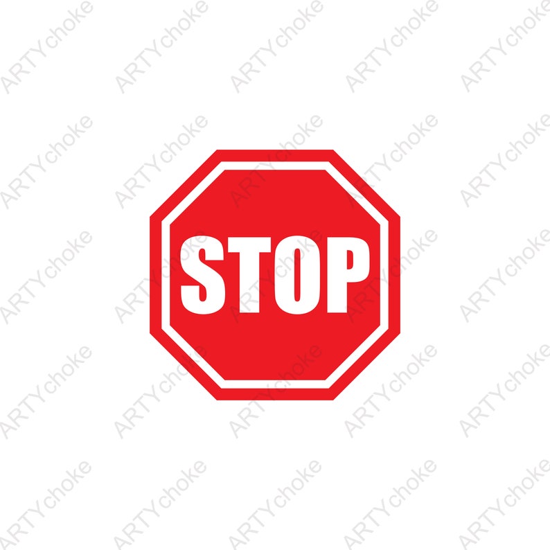 Stop Sign. Files Prepared for Cricut. SVG Clip Art. Digital File ...