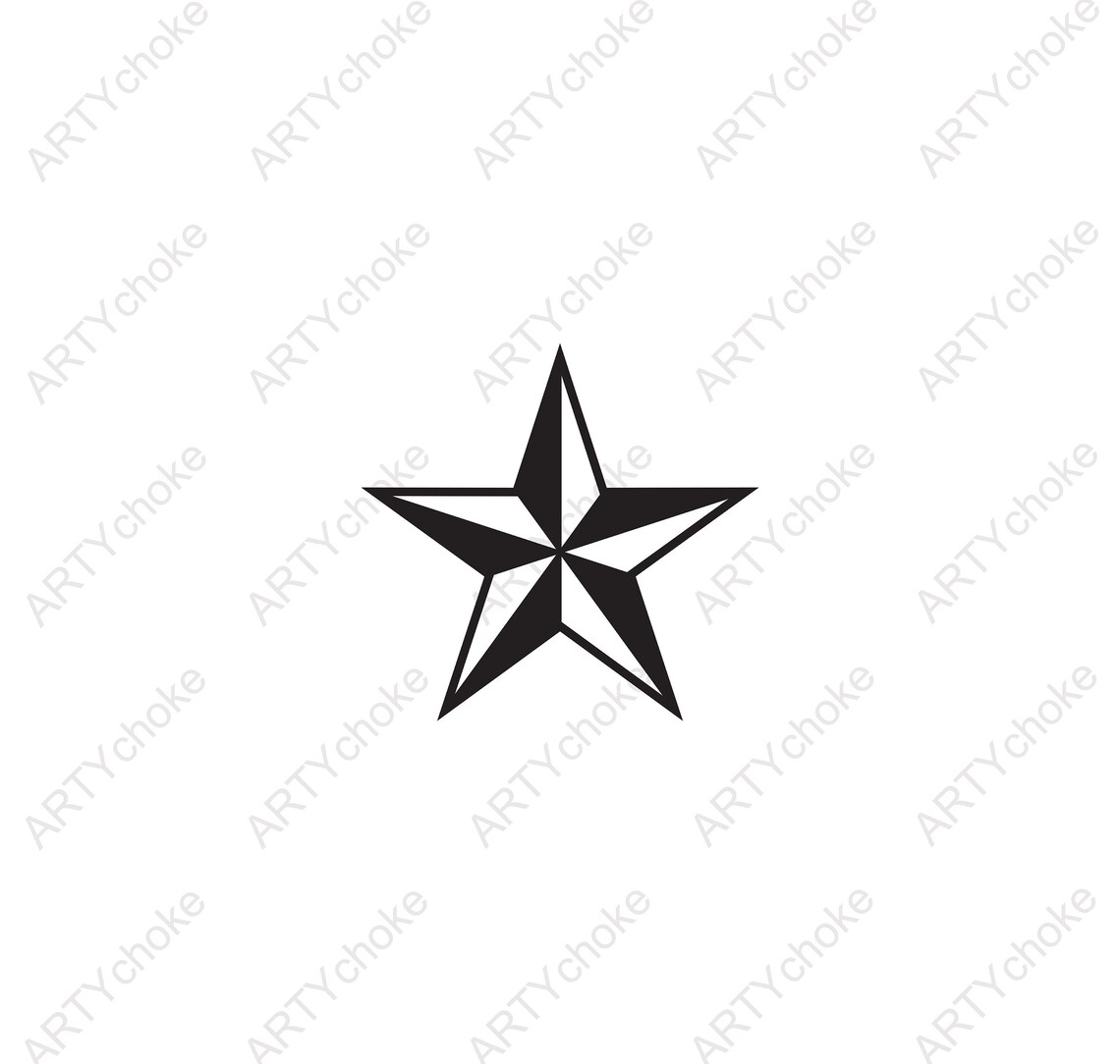 Nautical Star. Files Prepared for Cricut. SVG Clip Art. - Etsy