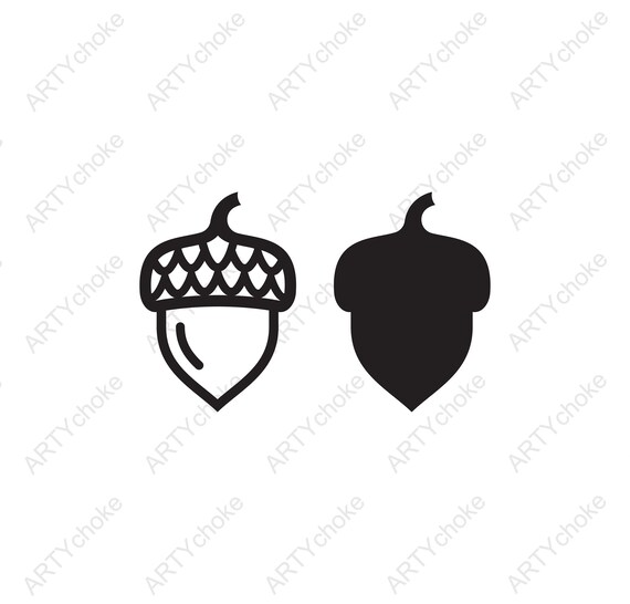 Acorn. Files prepared for Cricut. SVG Clip Art. Digital file | Etsy