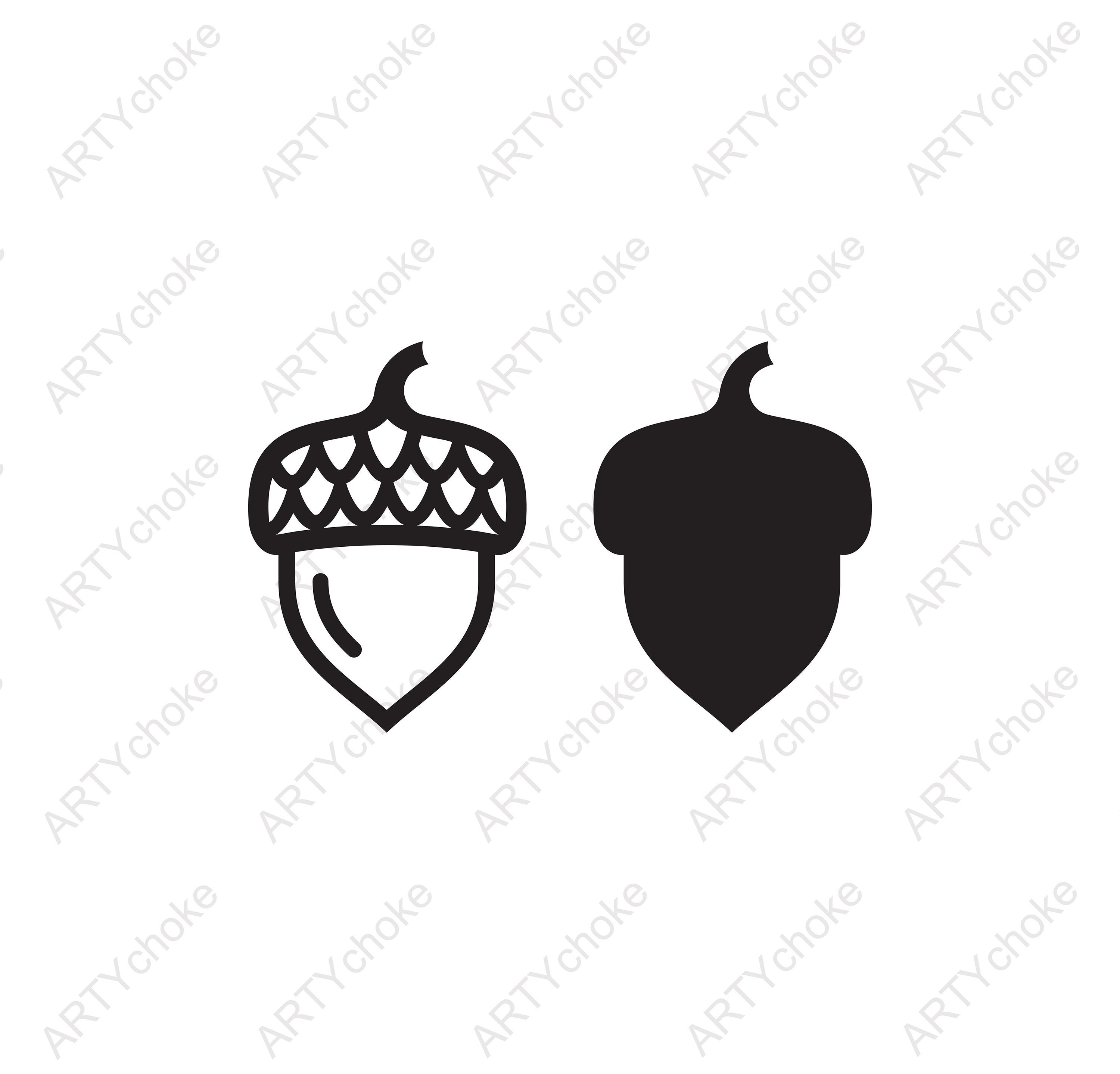 Acorn. Files prepared for Cricut. SVG Clip Art. Digital file | Etsy