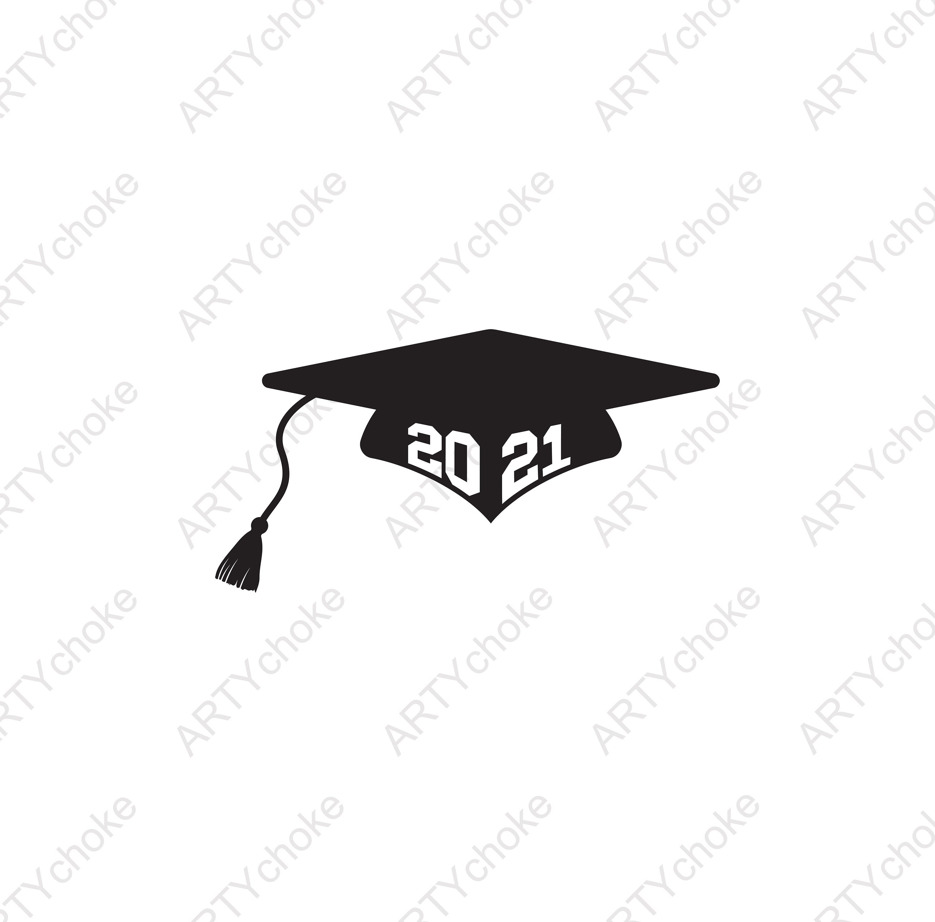 Graduation Cap SVG Vector Cut File JPEG on White Background and PNG ...