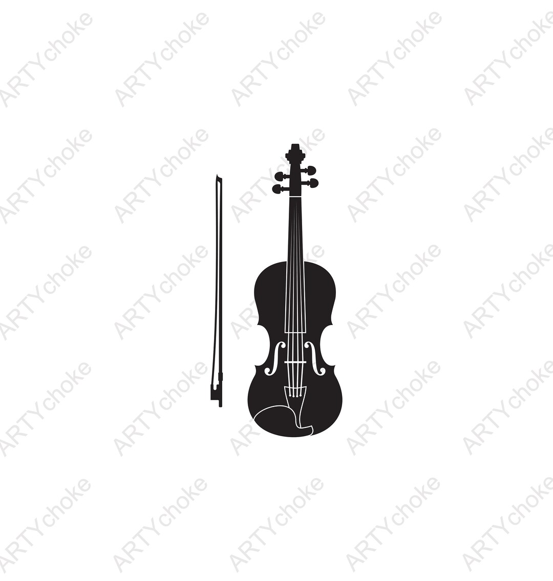 Violin. Files Prepared for Cricut. SVG Clip Art. Digital File Available ...