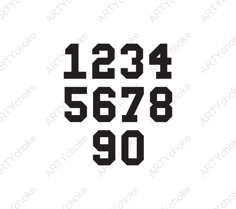 College Numbers. Files Prepared for Cricut. SVG Clip Art. - Etsy