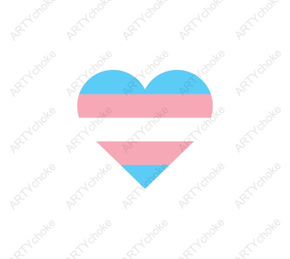 Transgender heart. Files prepared for Cricut. SVG Clip Art. | Etsy