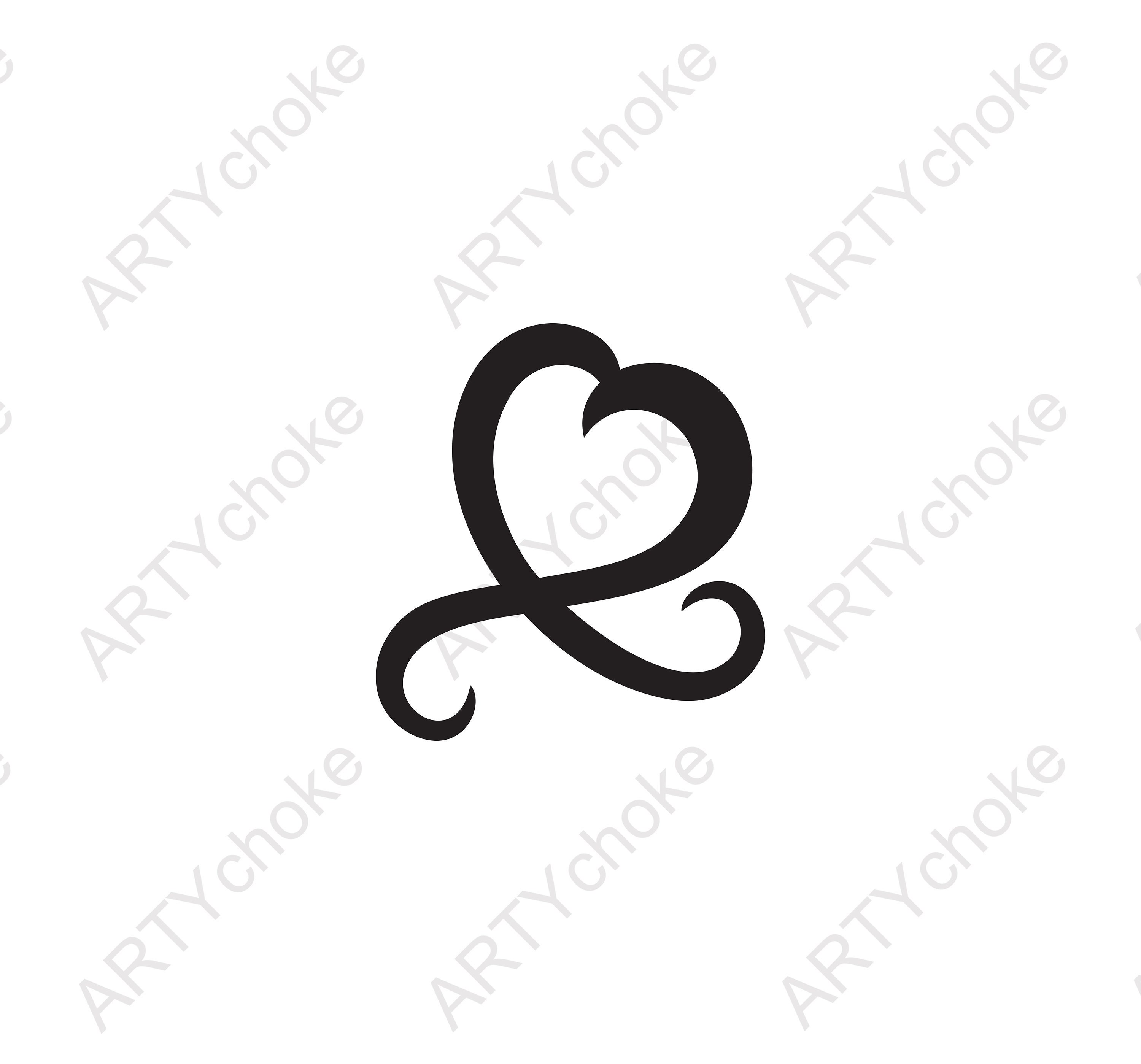 Heart Curly. Files Prepared for Cricut. SVG Clip Art. Digital - Etsy UK