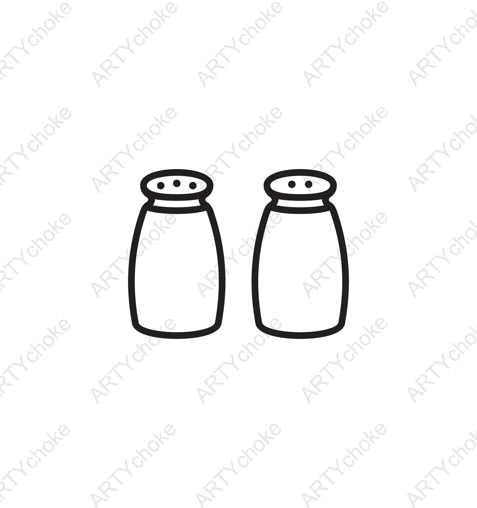 Salt Pepper. Files Prepared for Cricut. SVG Clip Art. Digital | Etsy