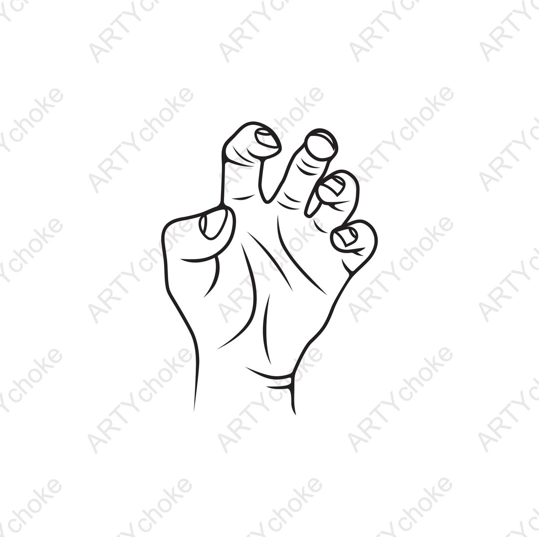 Scary Hand. Files Prepared for Cricut. SVG Clip Art. Digital File ...