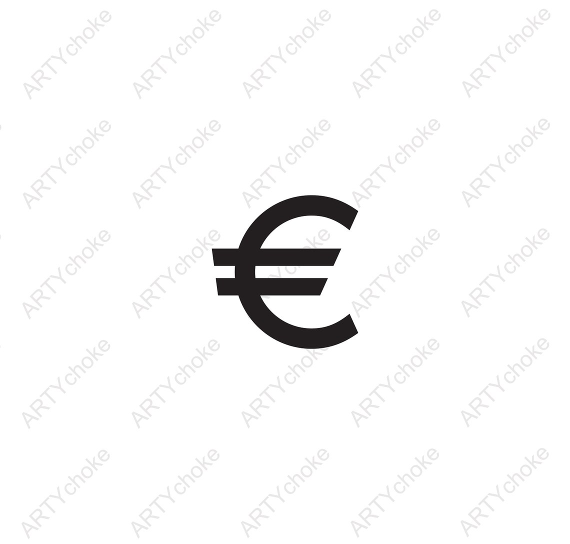 Euro Sign. Files Prepared for Cricut. SVG Clip Art. Digital - Etsy