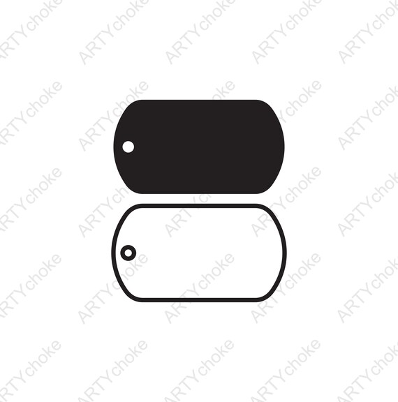 Blank Dog Tags Clip Art