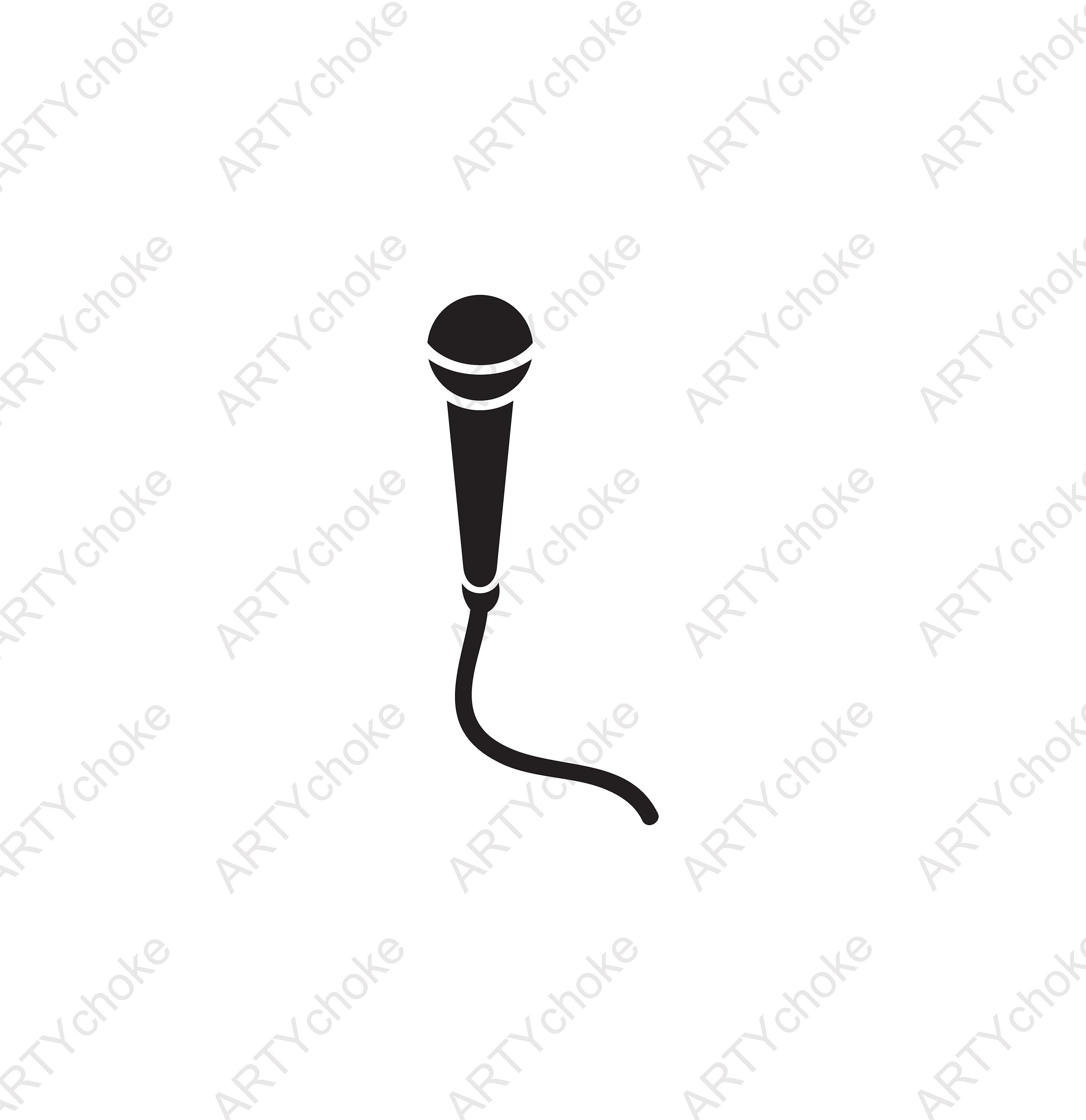 Microphone. Files Prepared for Cricut. SVG Clip Art. Digital - Etsy