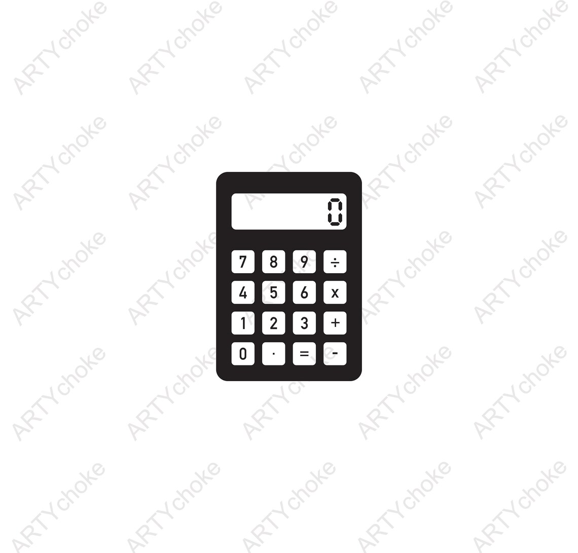 Calculator. Files Prepared for Cricut. SVG Clip Art. Digital | Etsy