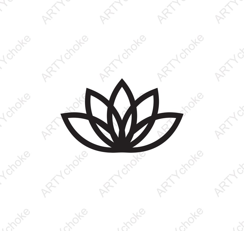 Lotus. Files Prepared for Cricut. SVG Clip Art. Digital File | Etsy