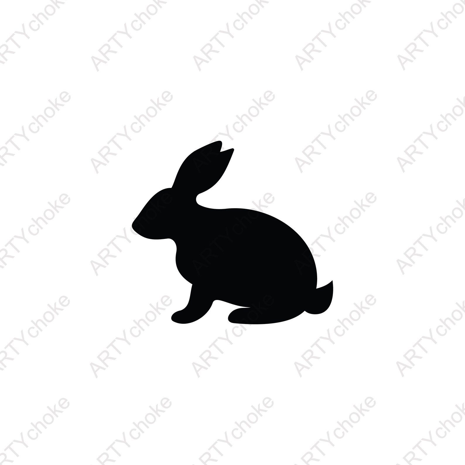 Rabbit Silhouette. Files Prepared for Cricut. SVG Clip Art. - Etsy