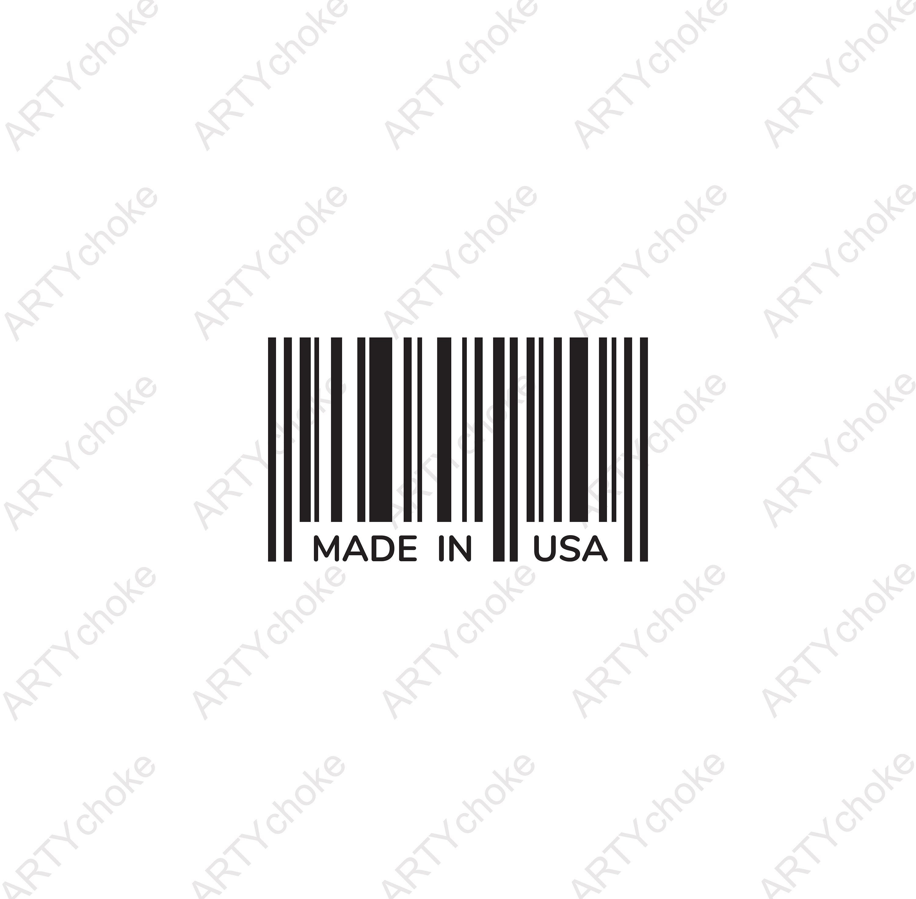 Barcode. Made in USA. Files Prepared for Cricut. SVG Clip Art. | Etsy