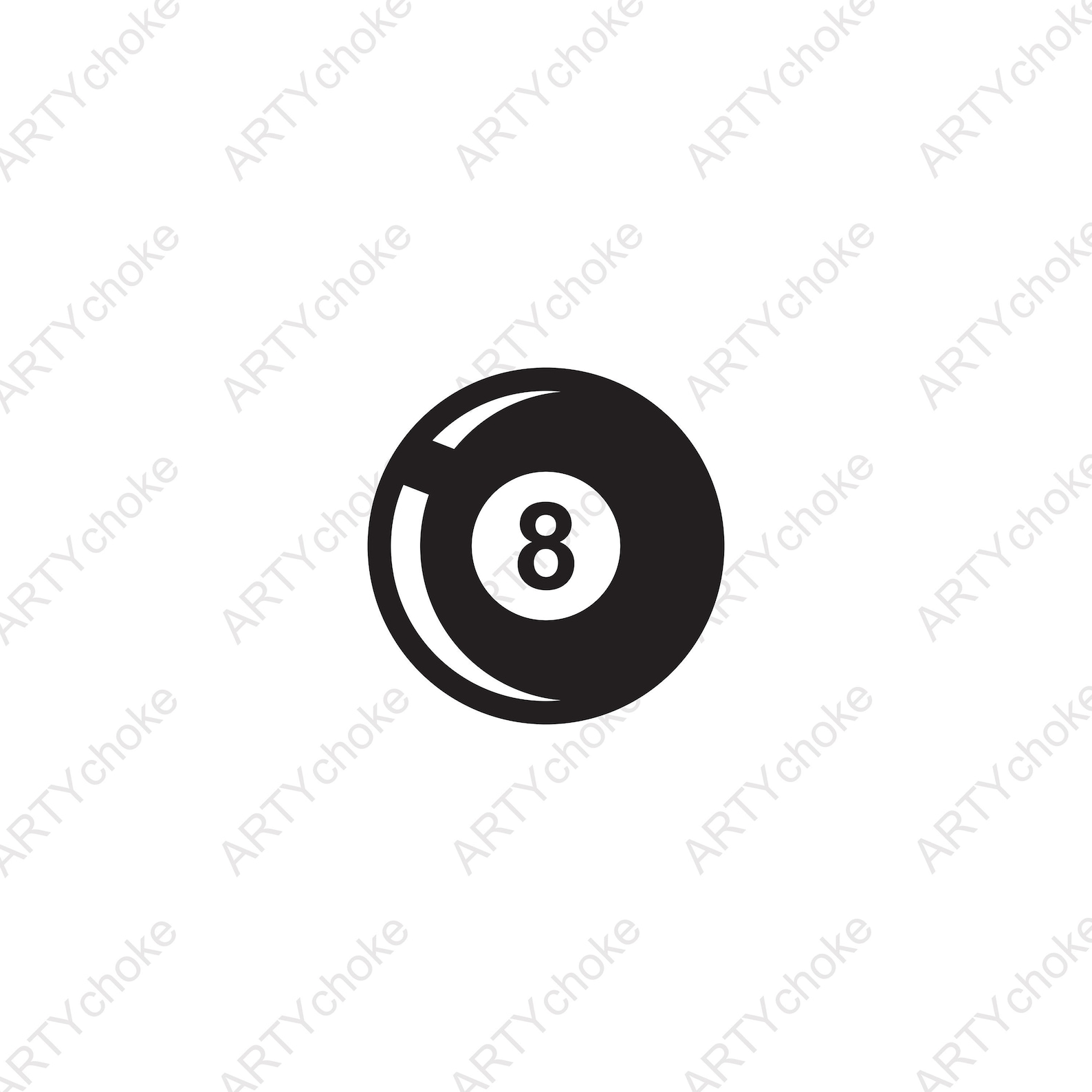 Billiards. Eight Ball. Files prepared for Cricut. SVG Clip | Etsy