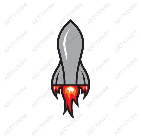 Rocket Cartoon. Files Prepared for Cricut. SVG Clip Art. | Etsy