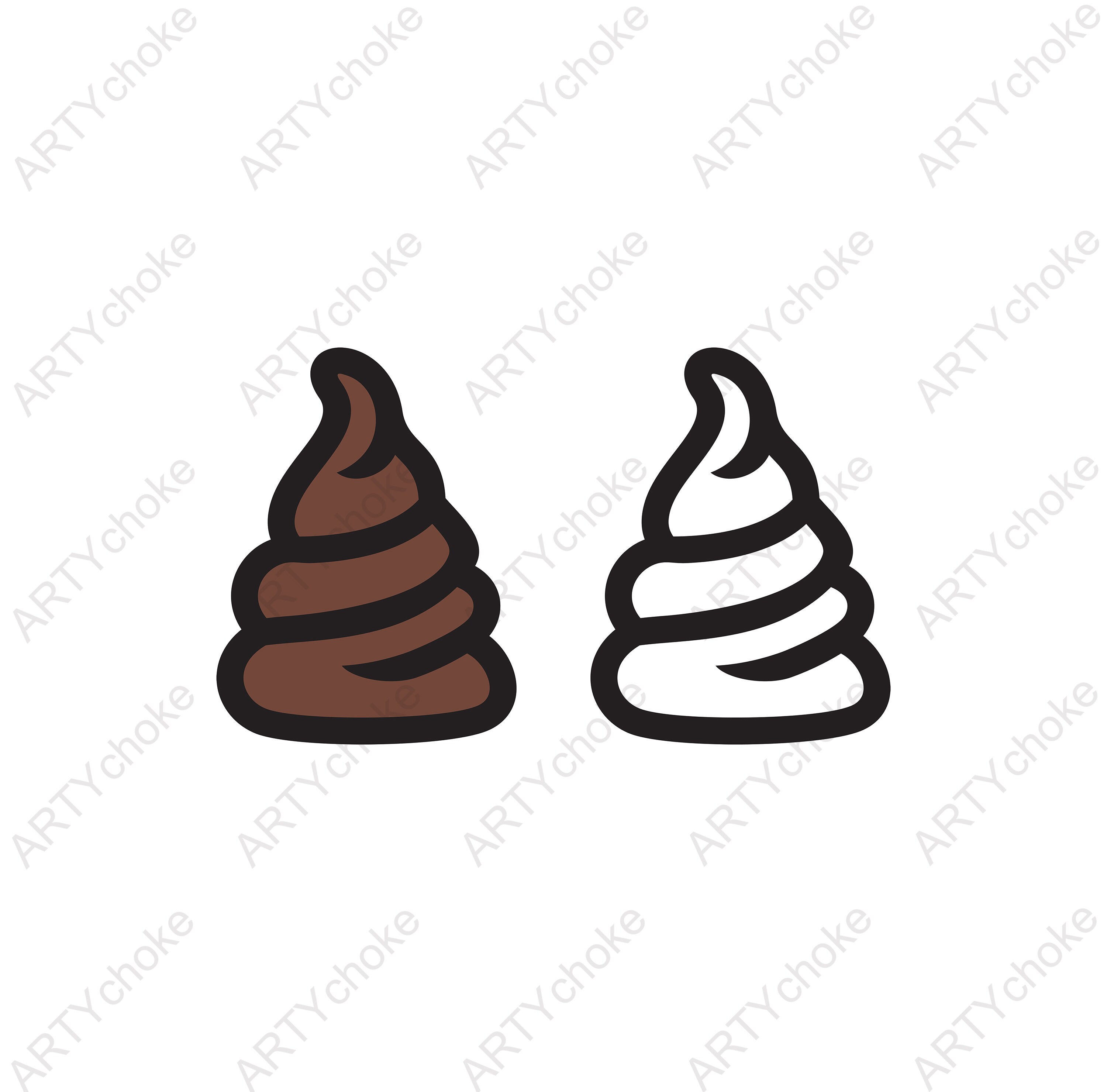 Poop. Icon. Files prepared for Cricut. SVG Clip Art. Digital | Etsy