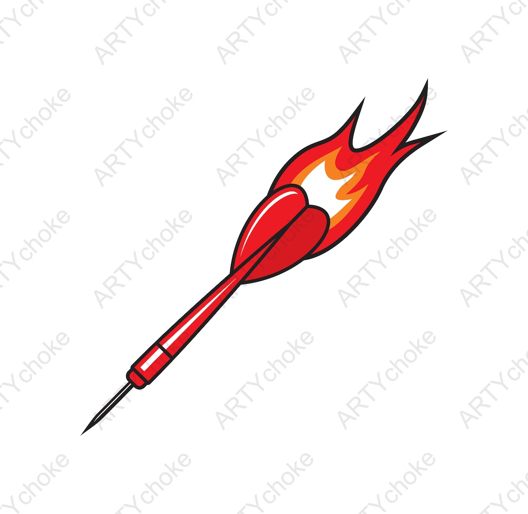 Dart on Fire. Files Prepared for Cricut. SVG Clip Art. Digital File ...