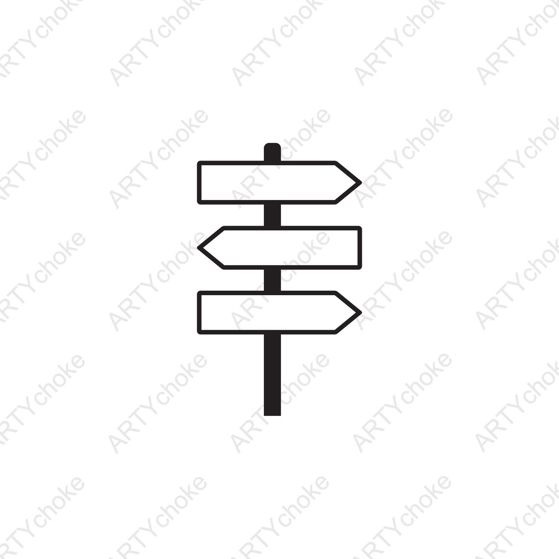 Road Sign. Files Prepared for Cricut. SVG Clip Art. Digital File ...