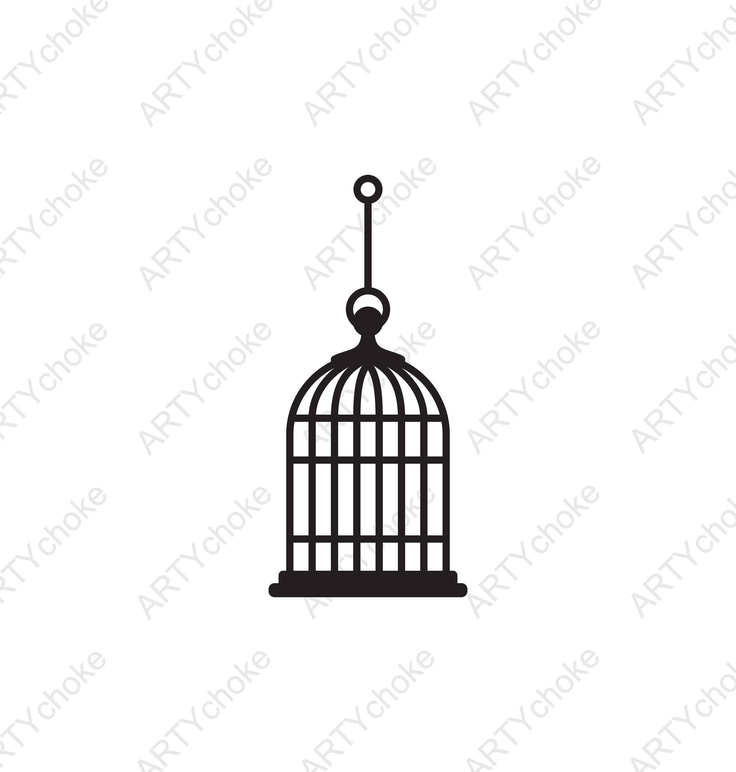 Simple Bird Cage Drawing
