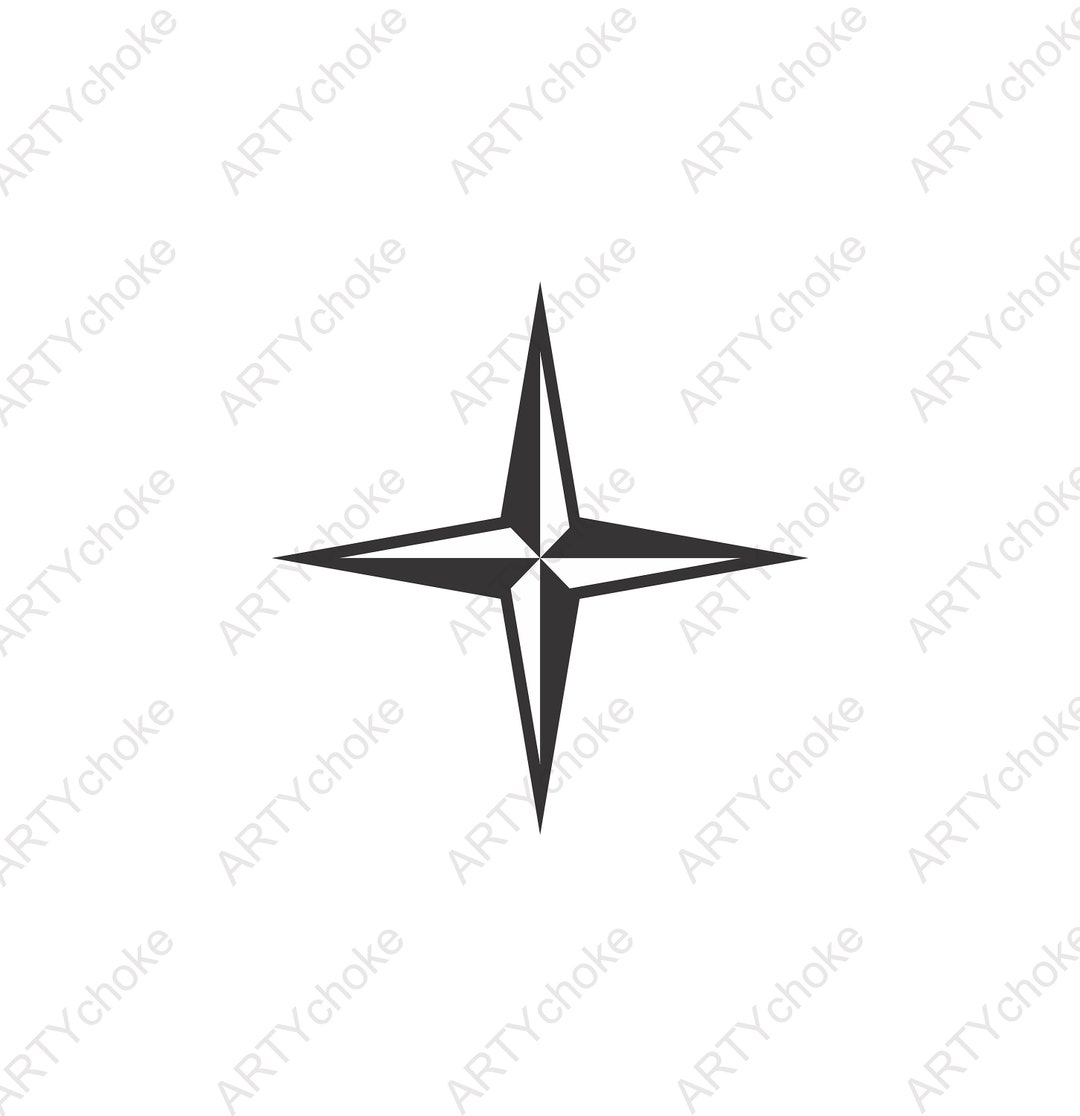 Nautical Star. Files Prepared for Cricut. SVG Clip Art. Digital File ...