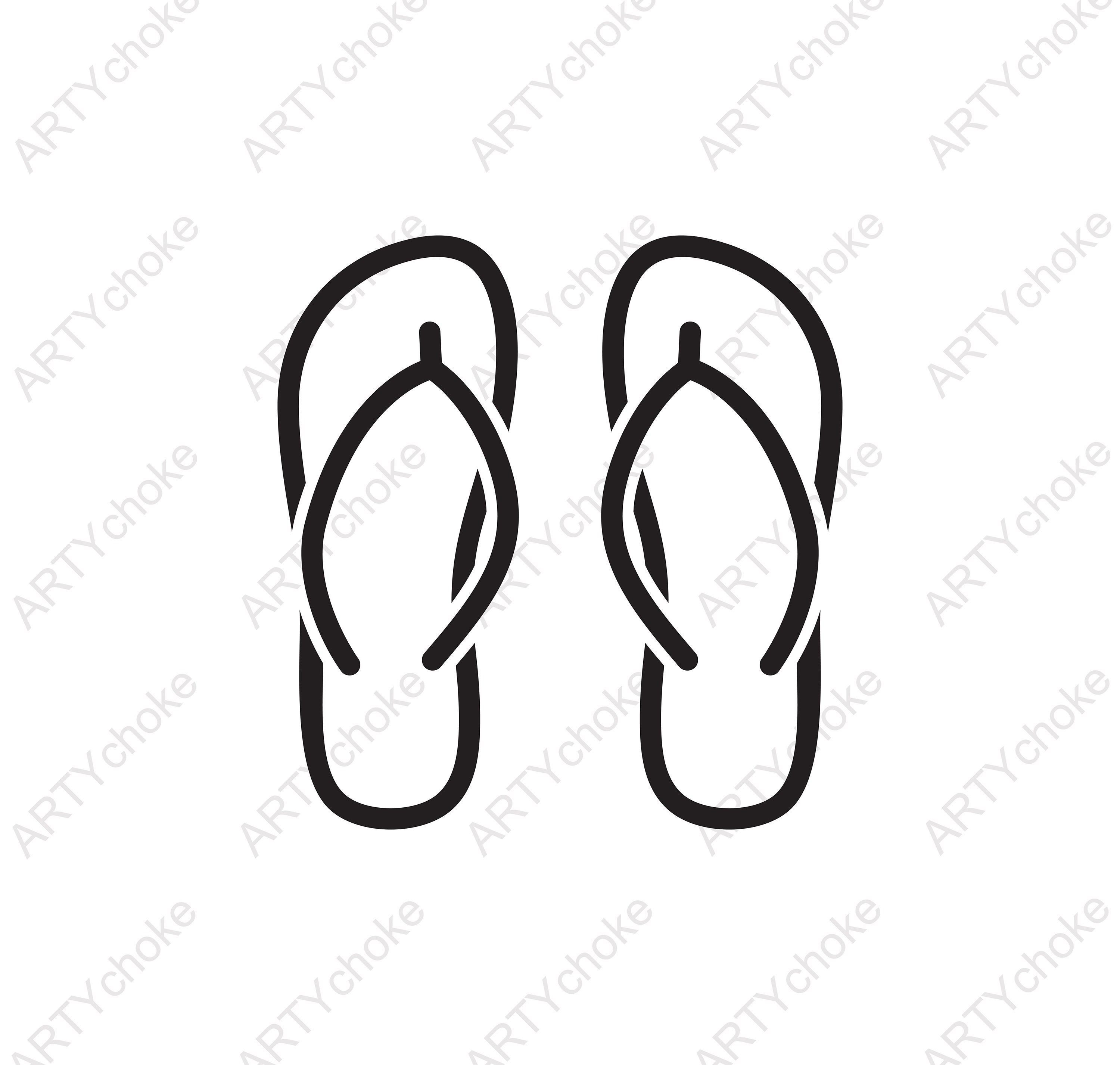 Chancletas. Archivos preparados para Cricut. SVG Clip Art. - Etsy España