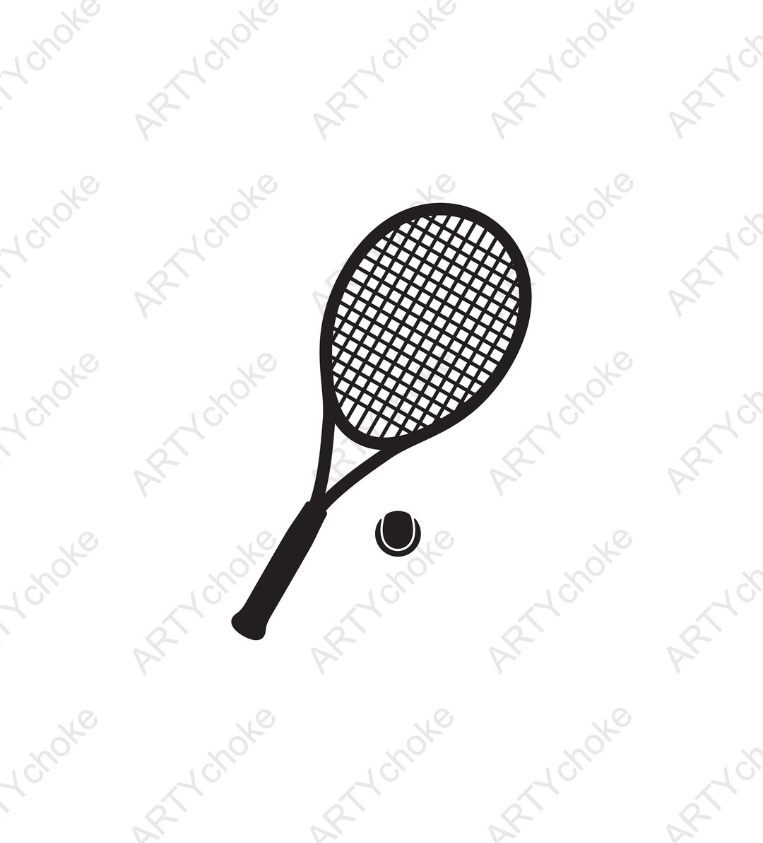 Tennis Racket. Files Prepared for Cricut. SVG Clip Art. Digital File ...