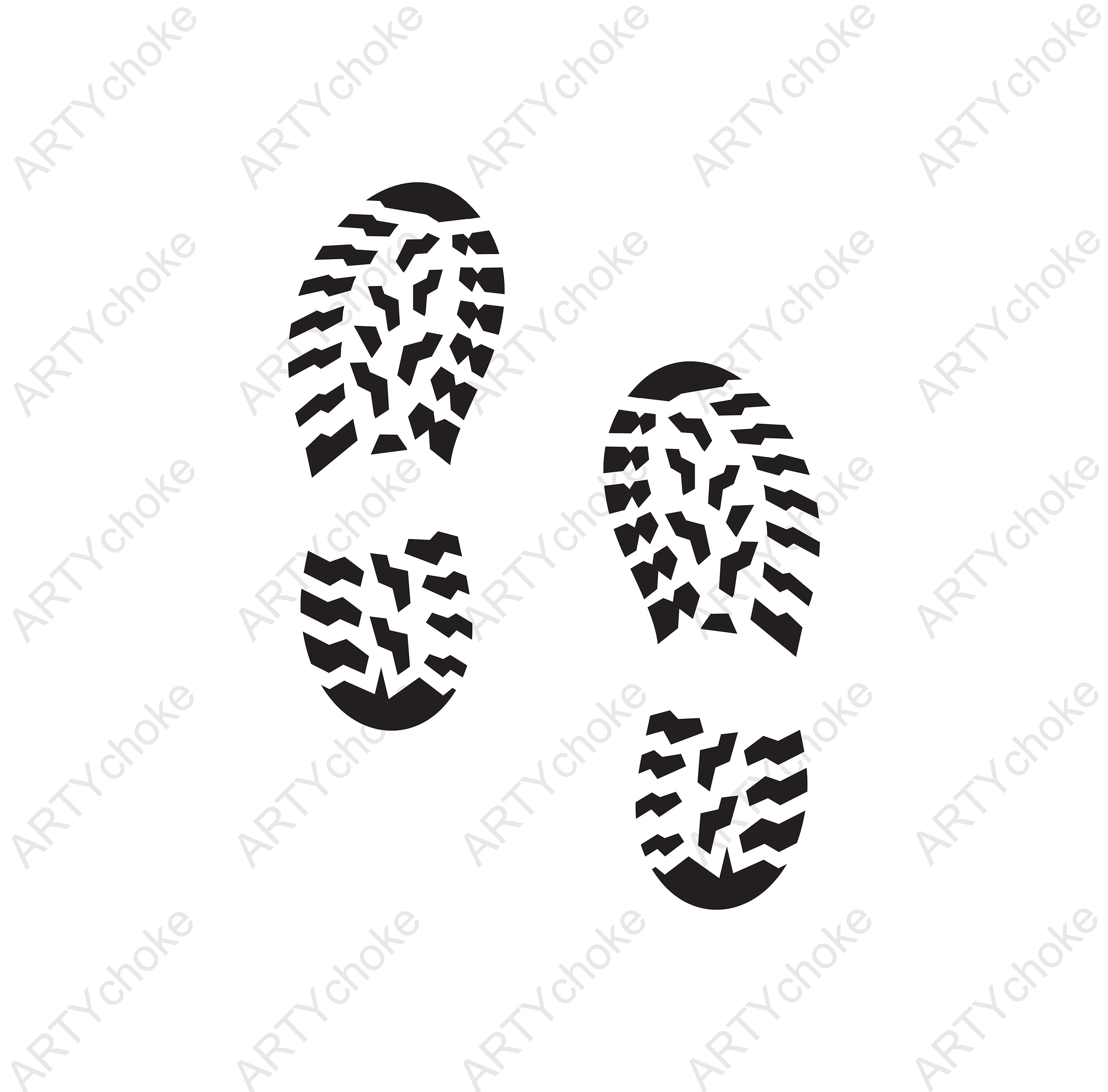 Walking Shoe Print Clip Art
