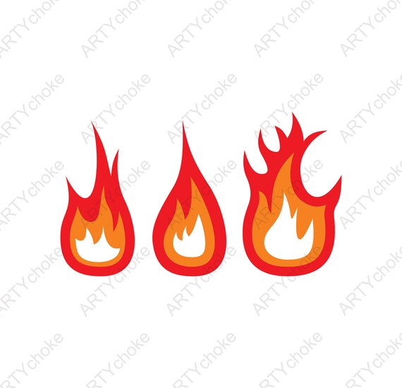 Fire. Files Prepared for Cricut. SVG Clip Art. Digital File | Etsy