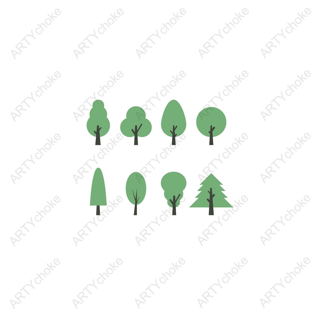 Different Types of Trees. Files Prepared for Cricut. SVG. Digital File ...