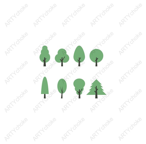 Different Types of Trees. Files Prepared for Cricut. SVG. | Etsy